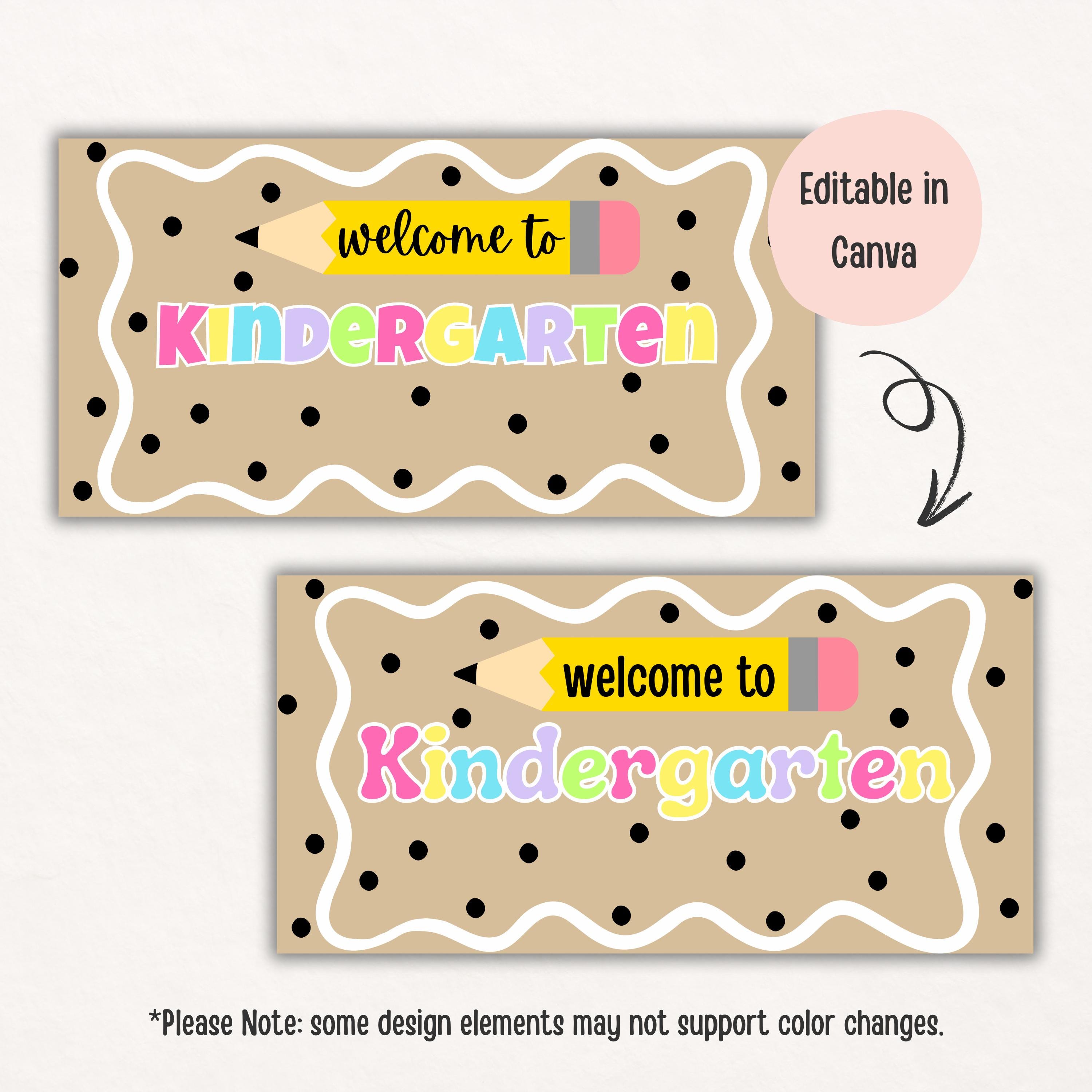 Grade Level Welcome Painted Banner Template | Pencil & Polka Dot Design ...