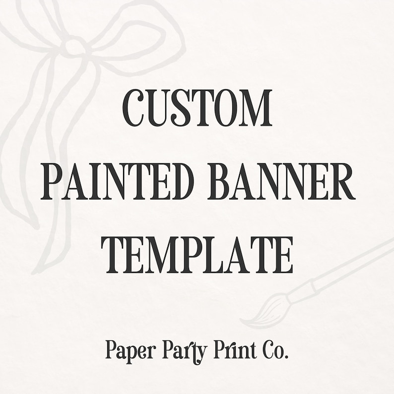 Custom Painted Banner Template - Etsy