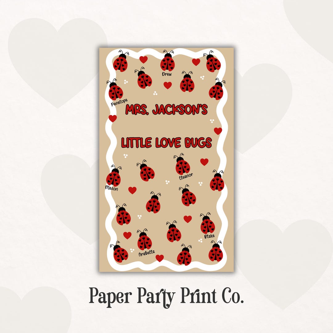 Teacher’s Little Love Bugs Valentine’s Day Classroom Door Painted ...