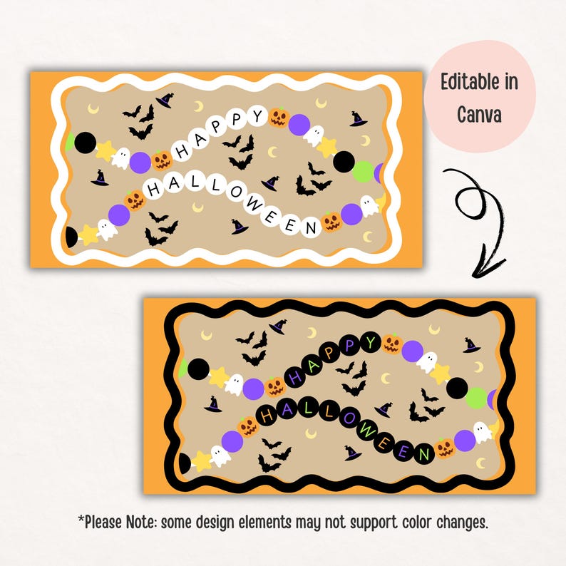 Happy Halloween Painted Banner Template | Friendship Bracelet Theme ...