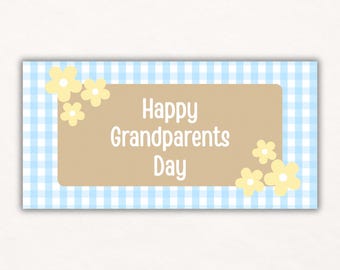 Grandparents Day Painted Banner Template | Floral Design - Etsy