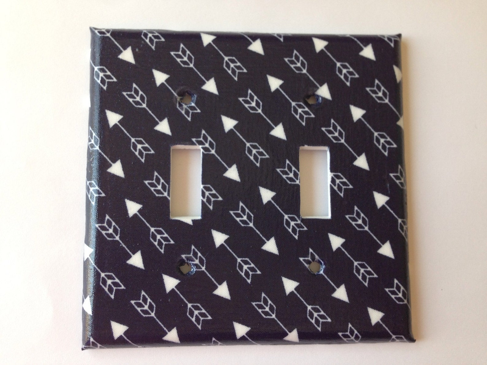 Navy Blue Arrow Light Single Switch Plate Cover / Navy Home - Etsy