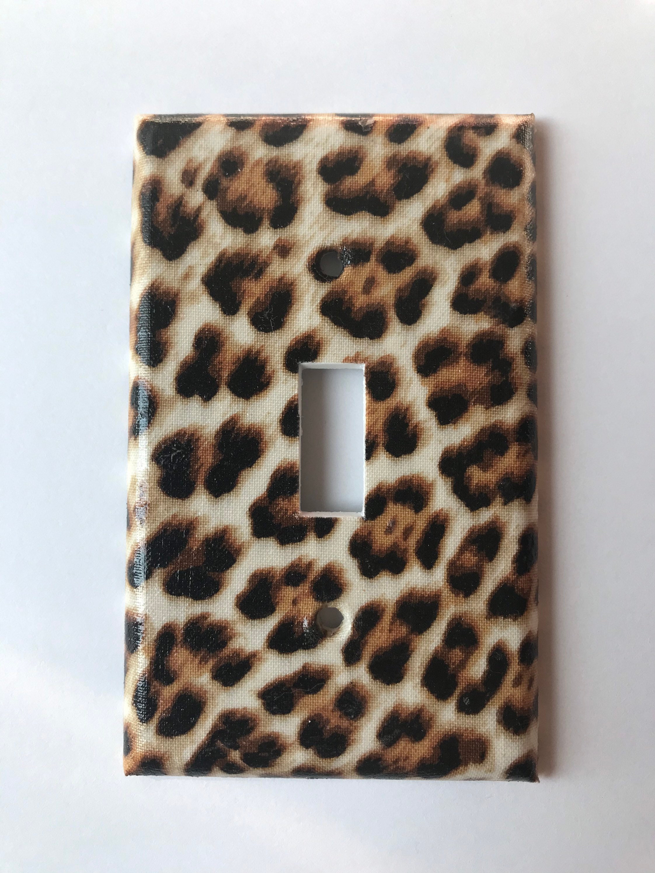 Leopard Print Light Switch Plate, Handmade Home Decor - Etsy