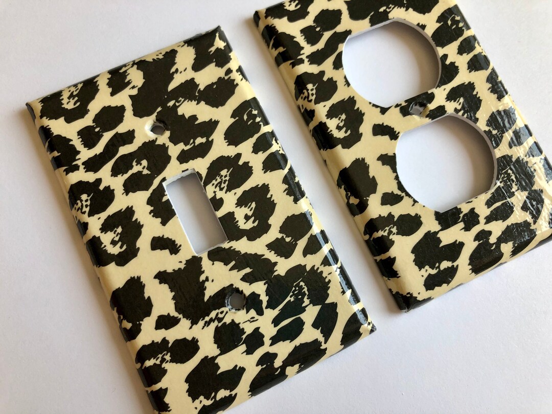 Leopard Light Switch Plate Leopard Cheetah Print Single Light Switch ...