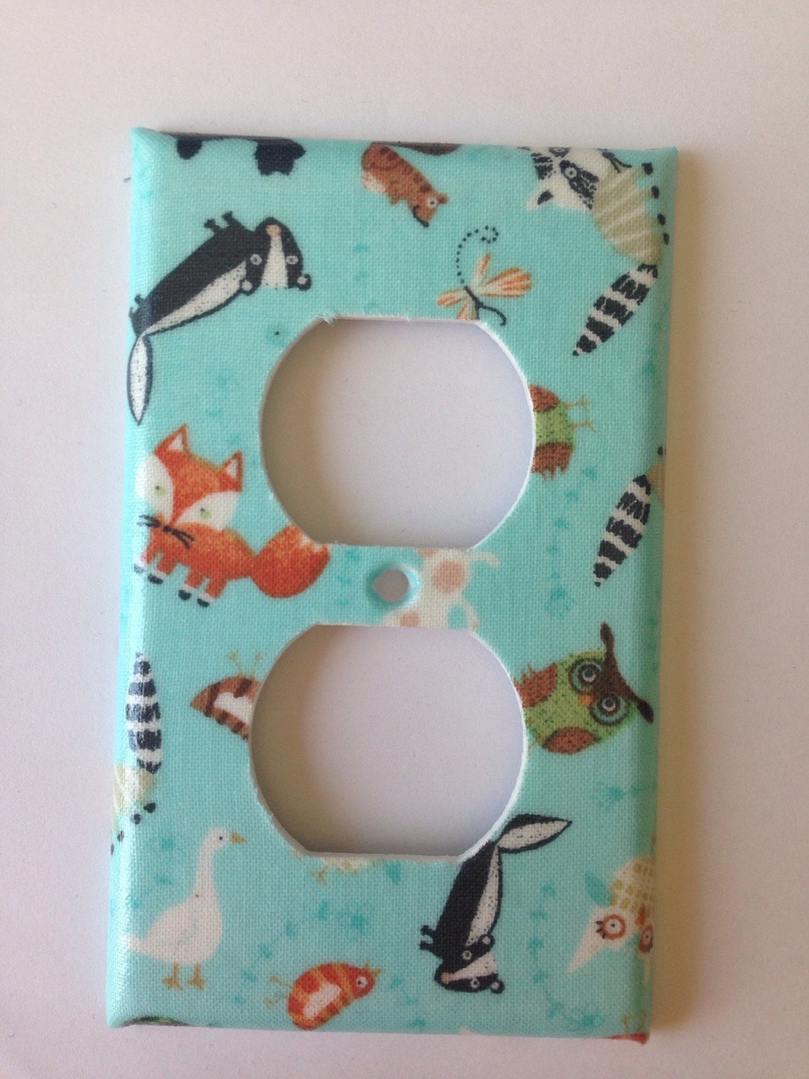 Woodland Animals Single Light Switch Plate Cover, Nursery Decor - Etsy