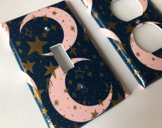 Hand Painted Tarot Card Light Switch Cover the Moon Lightswitch Cover ...