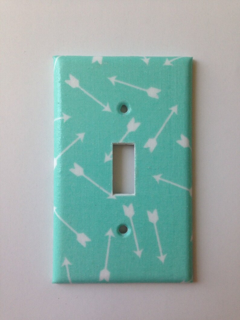 Arrow Decor Single Light Switch Cover / Aqua Arrow Decor / | Etsy