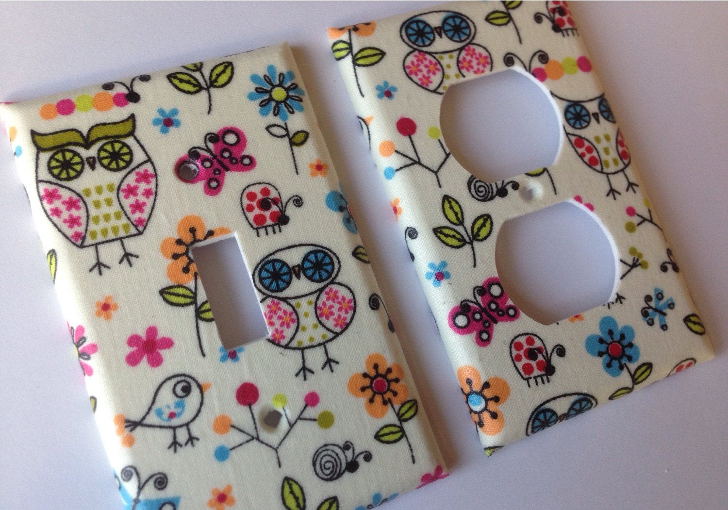 Owl Light Switch Cover / Owl Nursery Decor / Owl Switchplate Cover/ Owl ...