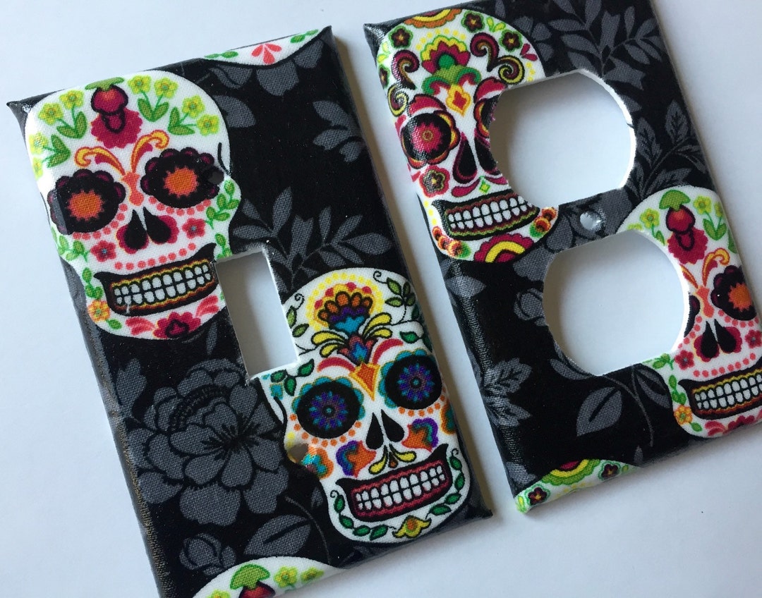 Sugar Skull Single Light Switch Plate Cover/ Day of the Dead / - Etsy