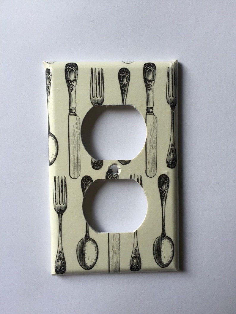 Retro Kitchen Decor Kitchen Light Switch Plate Cover Black - Etsy