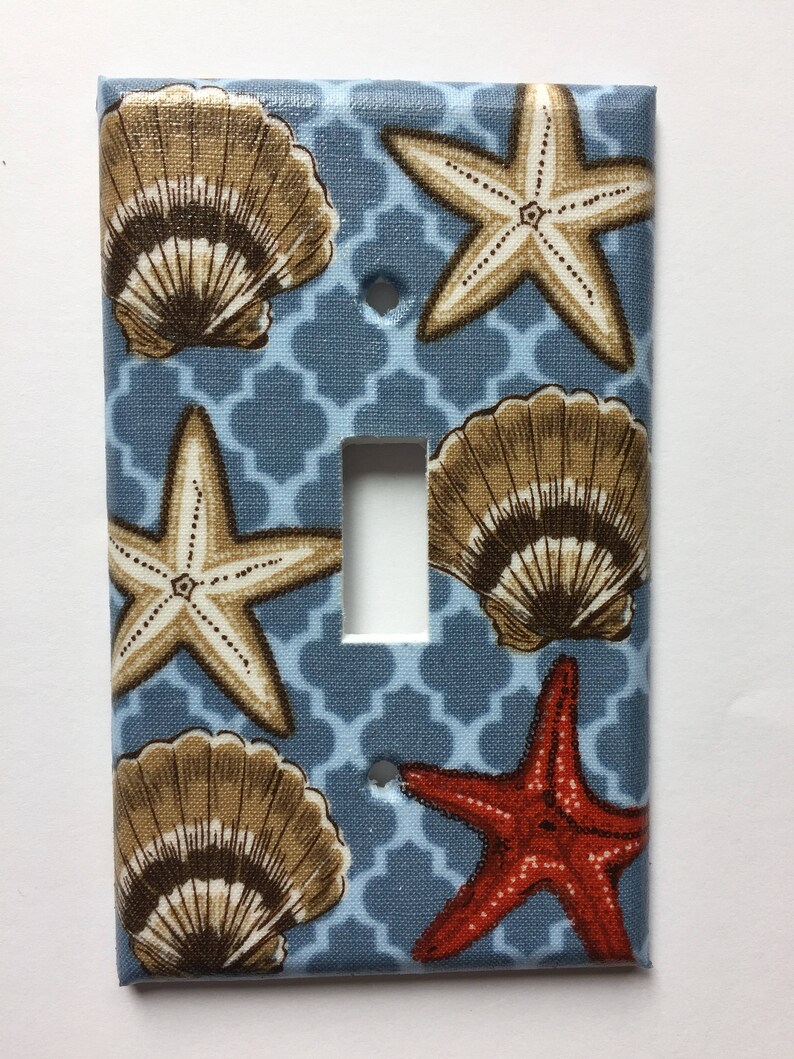Sea Shell Decor / Star Fish Light Switch Plate Cover / - Etsy
