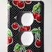 Cherry Light Switch Plate / Retro Cherries and Polka Dots - Etsy