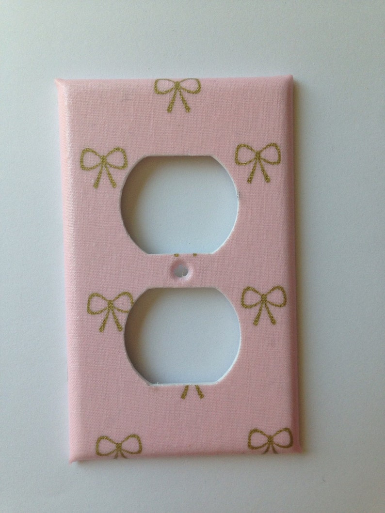Pink Gold Metallic Bow Double Light Switch Plate Cover / Gold - Etsy