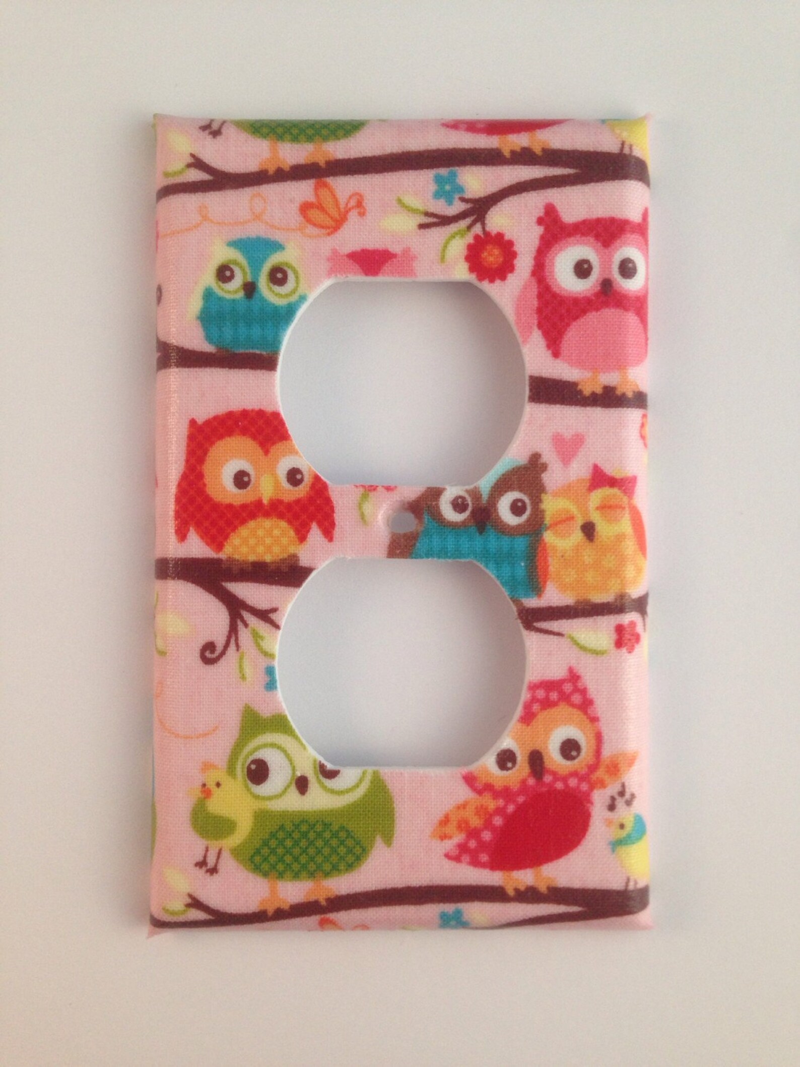Owl Light Switch Cover / Pink Owls Nursery Decor / Owl Nursery | Etsy
