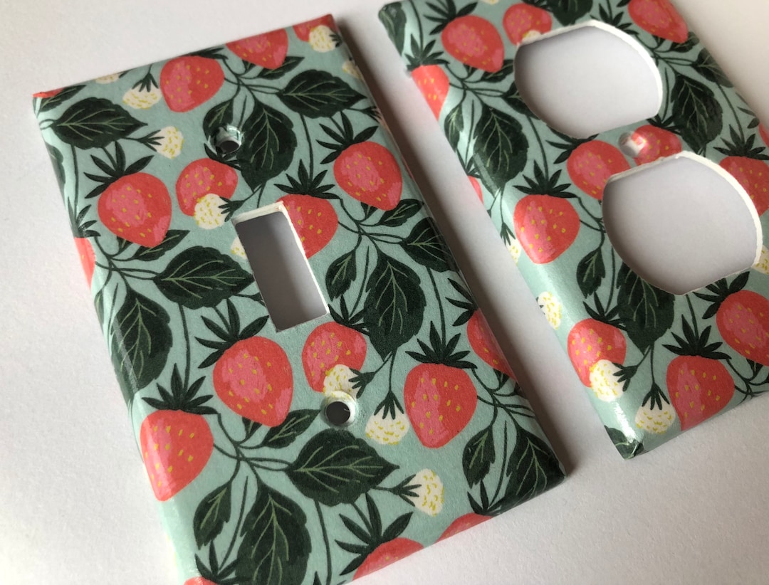Strawberry Light Switch Plate Retro Strawberry Single Light Switch ...