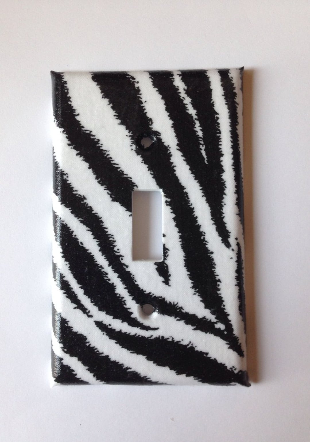 Zebra Print Light Switch Plate, Black and White Decor - Etsy