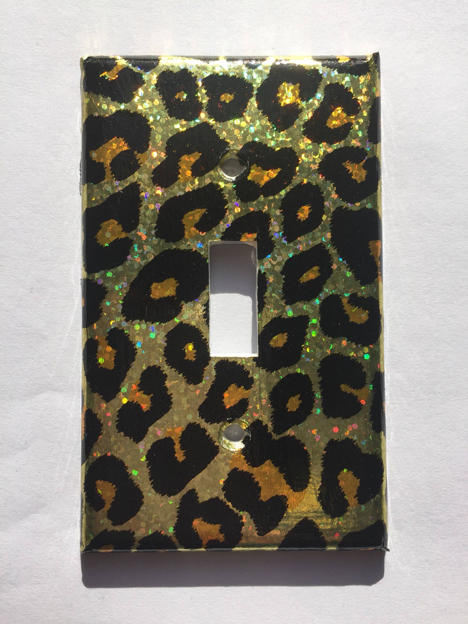 Gold Black Leopard Light Switch Plate Cover Metallic Gold - Etsy