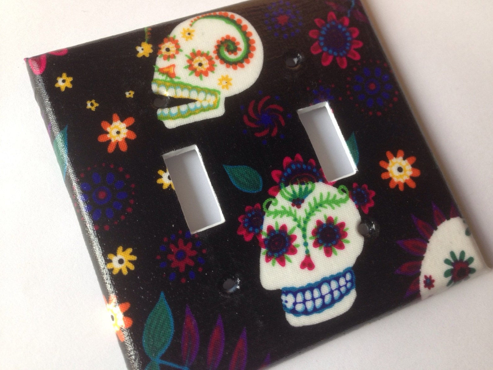 Sugar Skull Light Switch Plate Cover Set / Day of the Dead / - Etsy