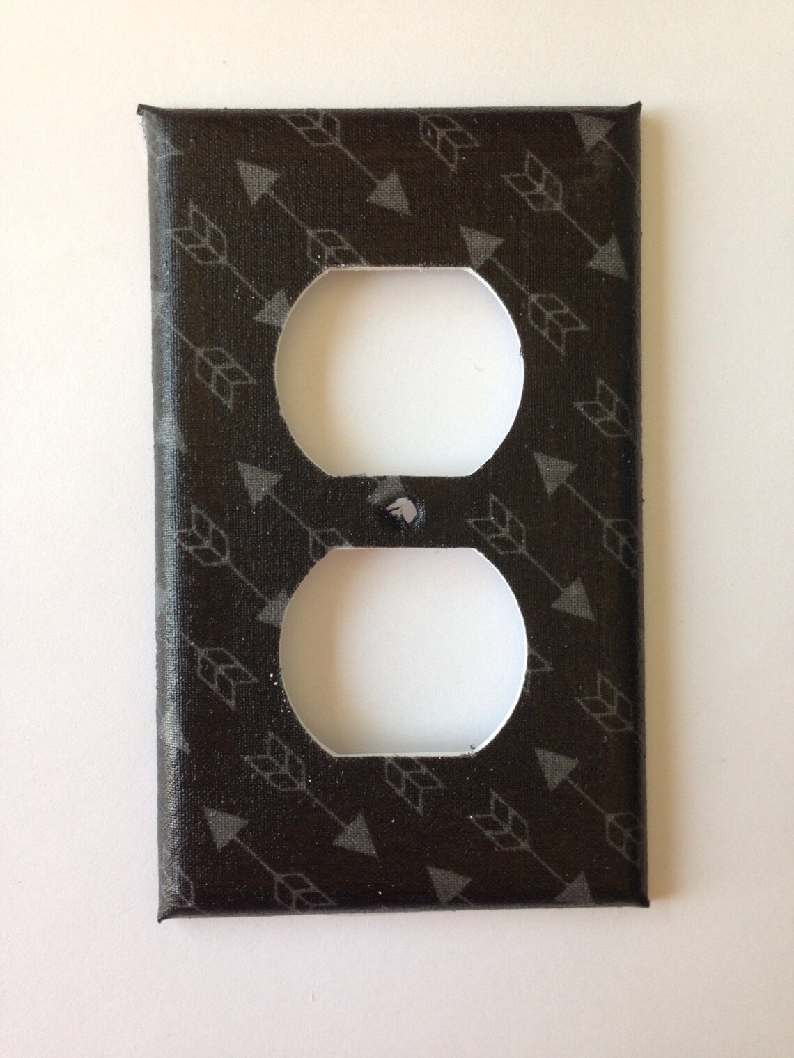 Gray Black Arrow Light Single Switch Plate Cover / Grey Home | Etsy