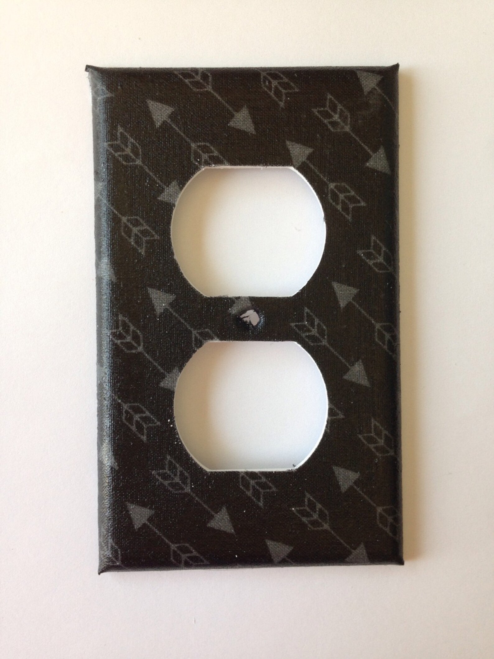 Gray Black Arrow Light Single Switch Plate Cover / Grey Home | Etsy