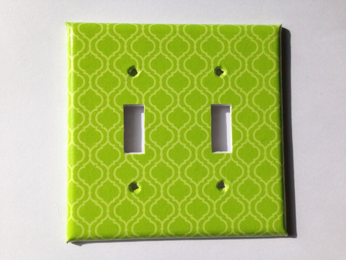 Lime Green Quatrefoil Single Light Switch Cover / Lime Green | Etsy