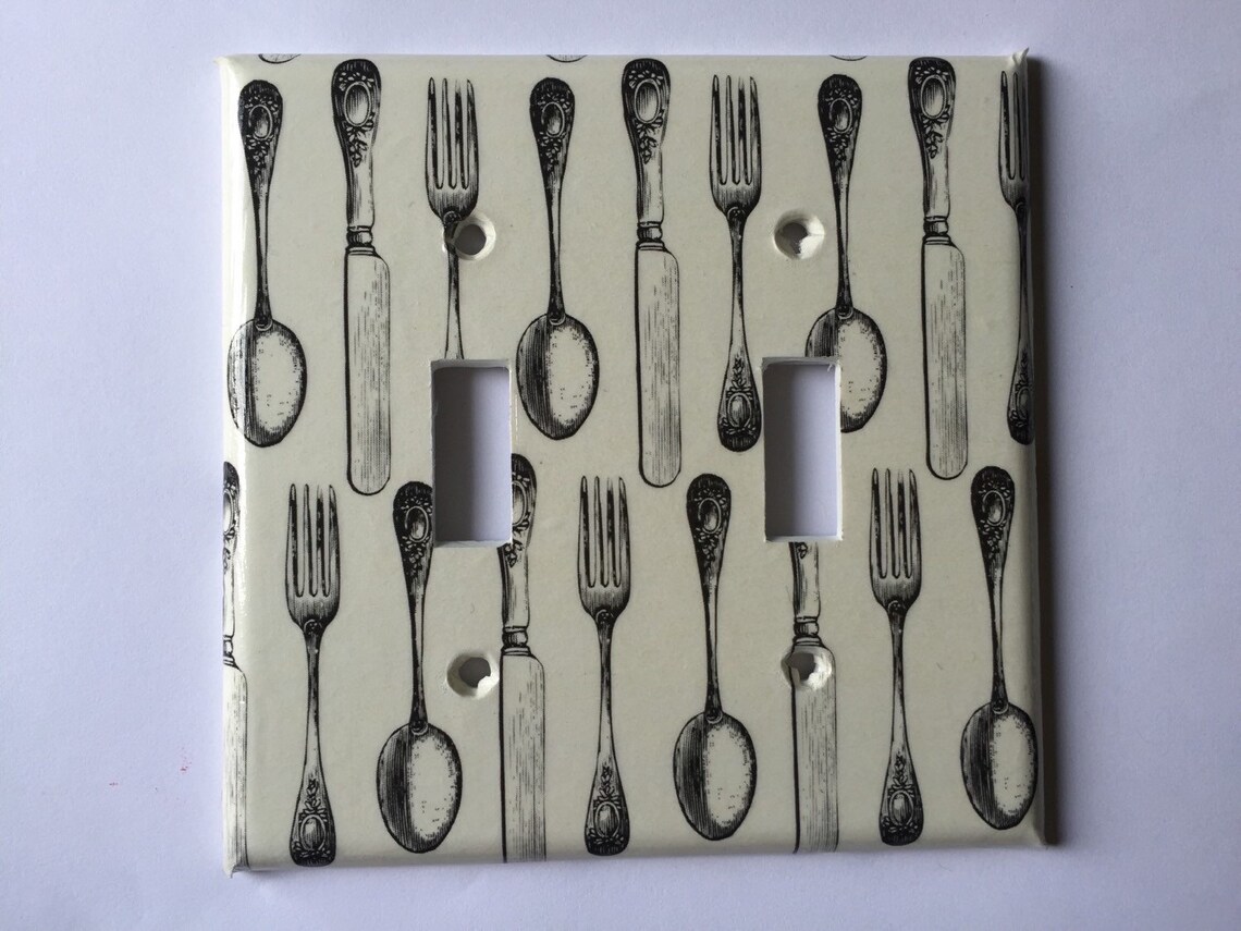 Retro Kitchen Decor Kitchen Light Switch Plate Cover Black - Etsy