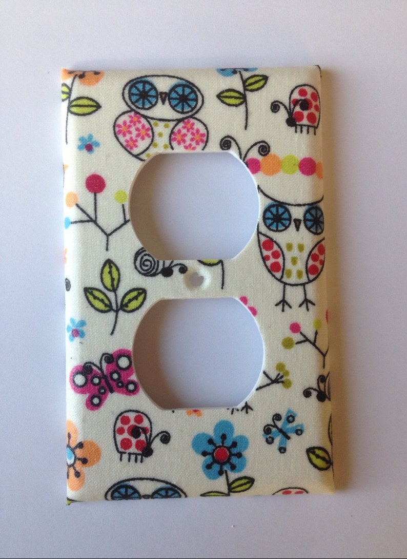 Owl Light Switch Cover / Owl Nursery Decor / Owl Switchplate Cover/ Owl ...