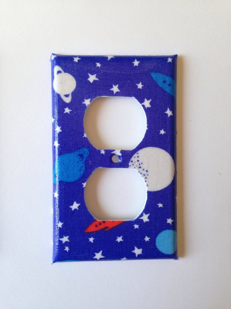 Rocket Ship Light Switch Plate/ Spaceship Bedroom / Boy Room | Etsy