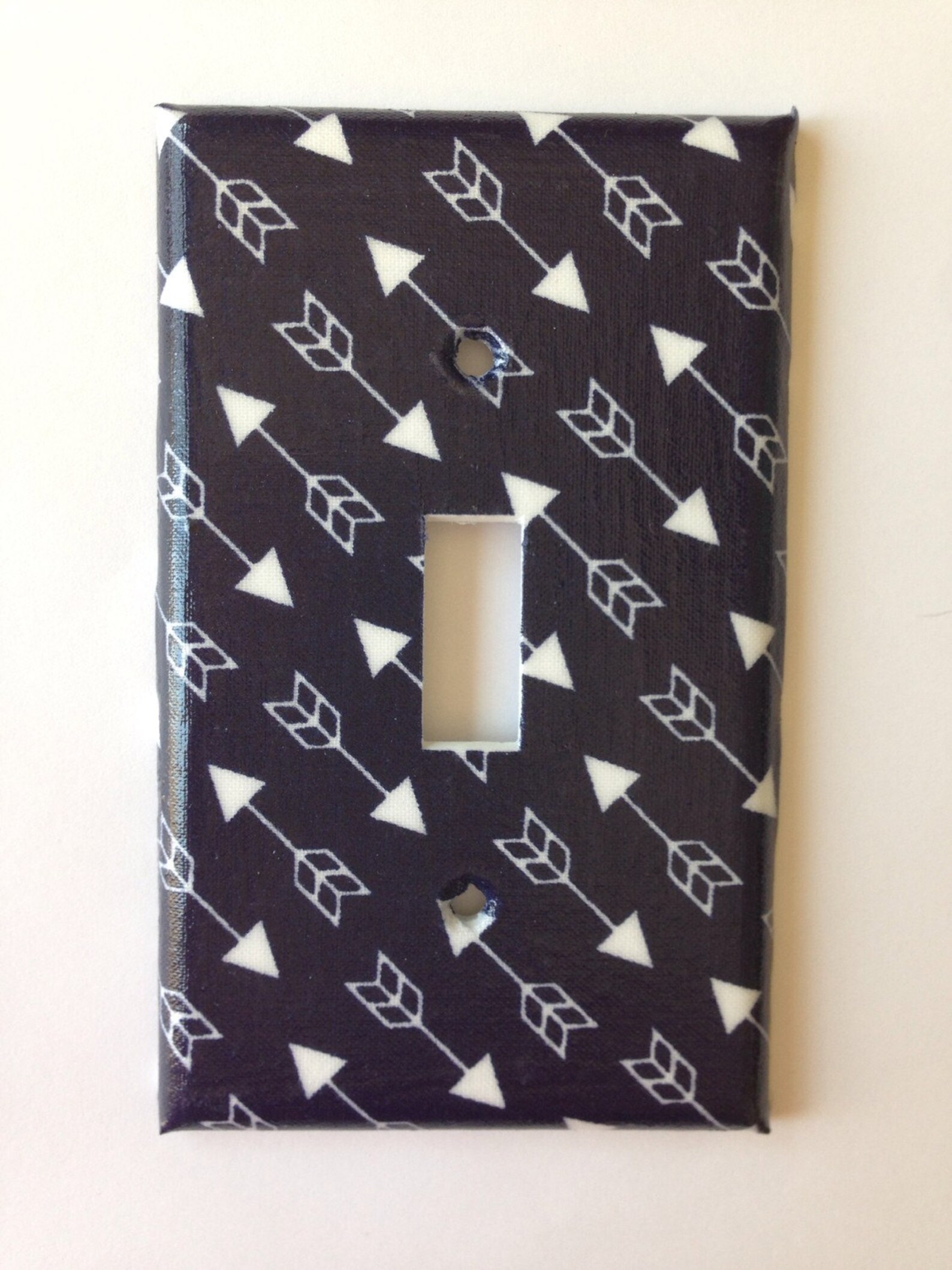 Navy Blue Arrow Light Single Switch Plate Cover / Navy Home - Etsy