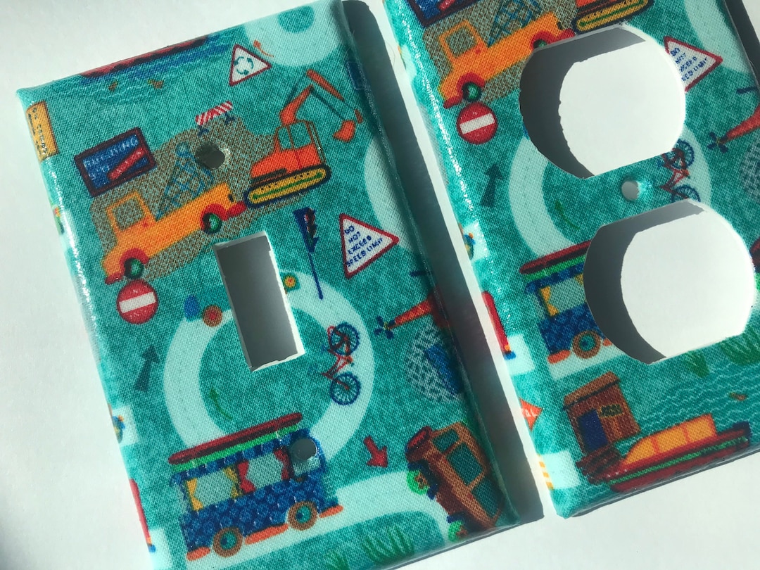 Dump Trucks Light Switchplate Construction Outlet Cover Construction ...