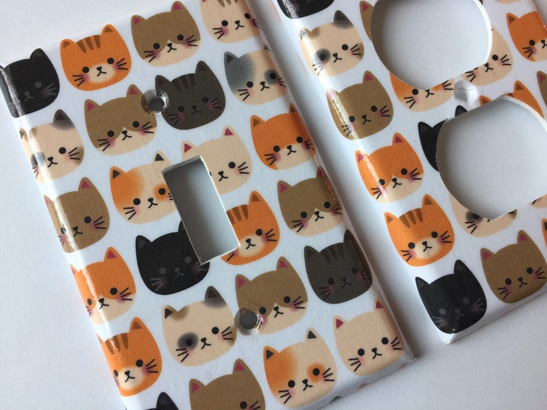 Cat Light Switch Plate Cover Crazy Cat Lady Cat Decor Cat - Etsy