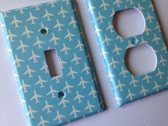 Airplane Light Switch Plate / Retro Airplanes Single Light | Etsy