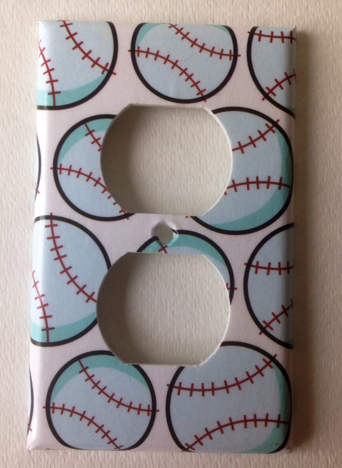Baseball Light Switch Plate Cover/ Baseball Bedroom Decor / | Etsy