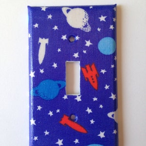 Rocket Ship Light Switch Plate/ Spaceship Bedroom / Boy Room Decor ...