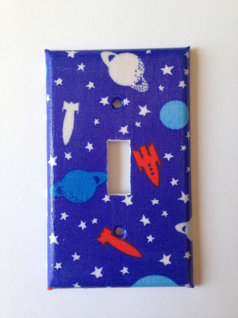 Rocket Ship Light Switch Plate/ Spaceship Bedroom / Boy Room | Etsy
