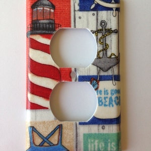 Crab Shack Nautical Single Light Switch Plate Cover / Nautical Bedroom ...