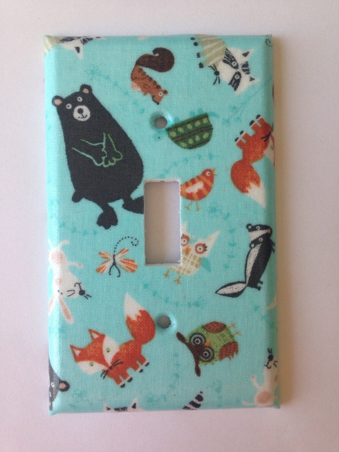Woodland Animals Single Light Switch Plate Cover, Nursery Decor - Etsy