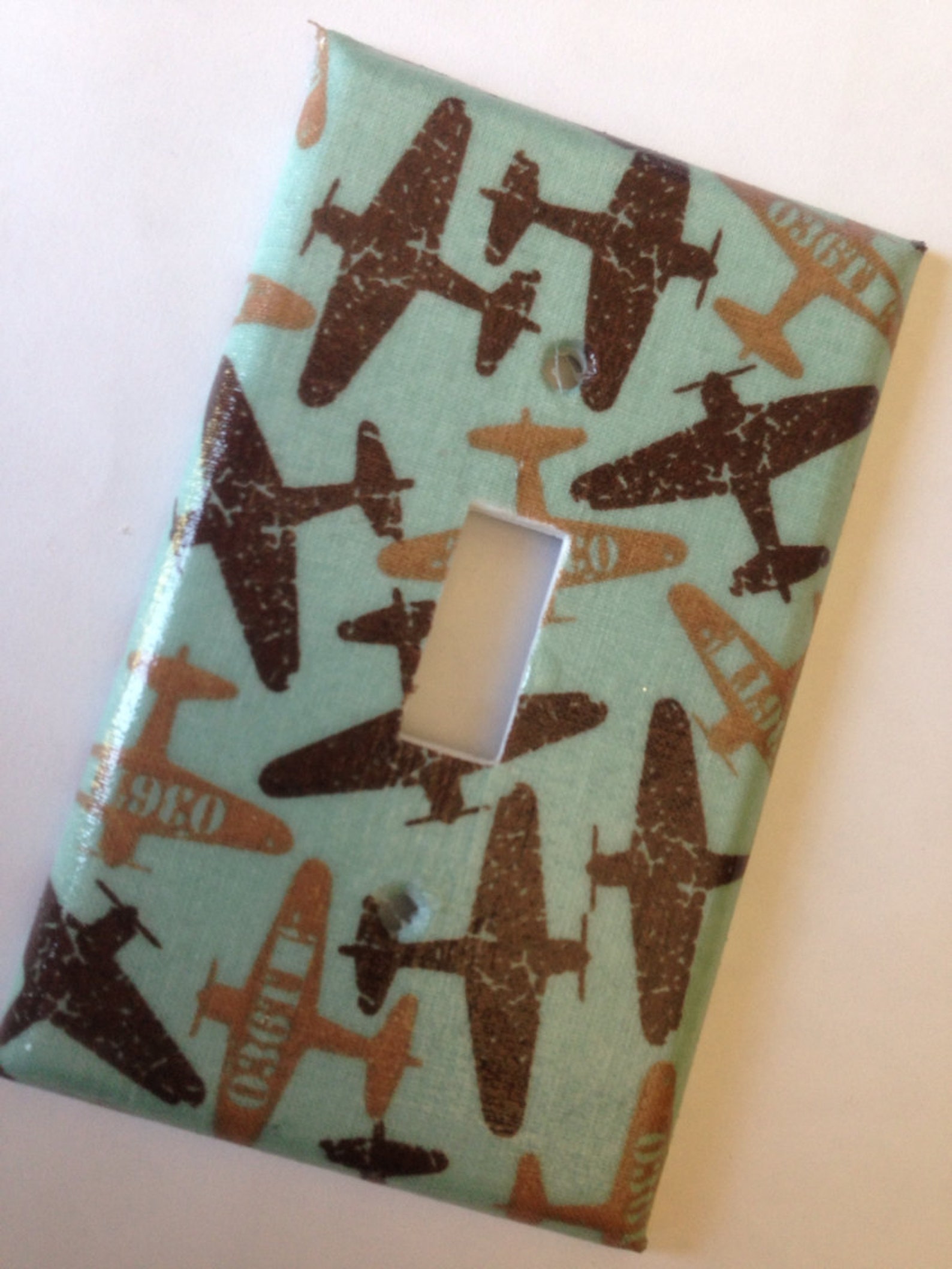 Airplane Light Switch Plate / Retro Airplanes Single Light - Etsy