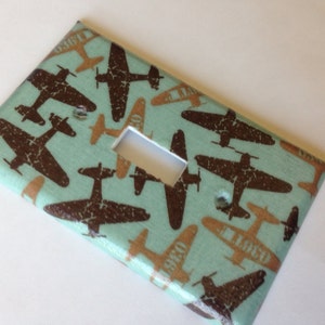 Airplane Light Switch Plate / Retro Airplanes Single Light Switch Cover ...