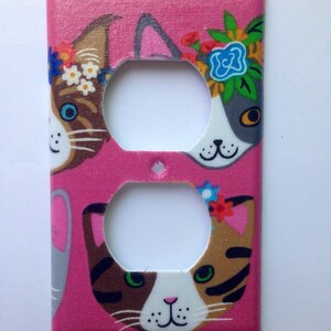 Cat Light Switch Plate Cover / Vintage Kittens Single Switch Plate ...