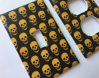 Sugar Skull Double Light Switch Plate Cover/ Day of the Dead / - Etsy