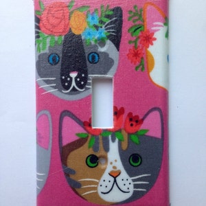 Cat Light Switch Plate Cover / Vintage Kittens Single Switch Plate ...
