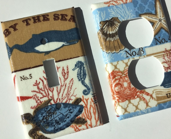 Whale Nautical Light Switch Plate Cover Nautical Bedroom | Etsy