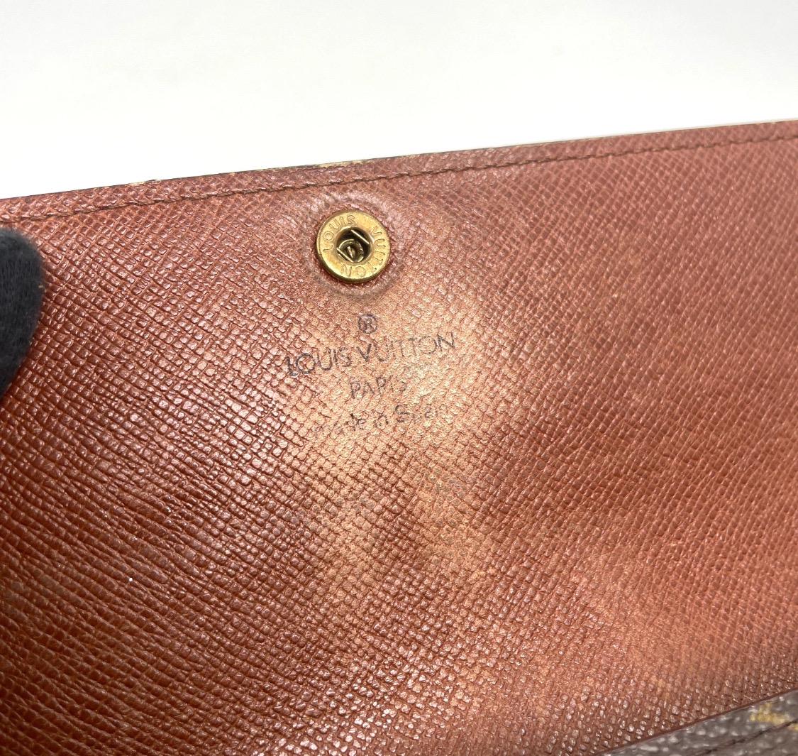 Authentic LOUIS VUITTON Monogram Portefeuille Sarah Long Wallet Vintage ...