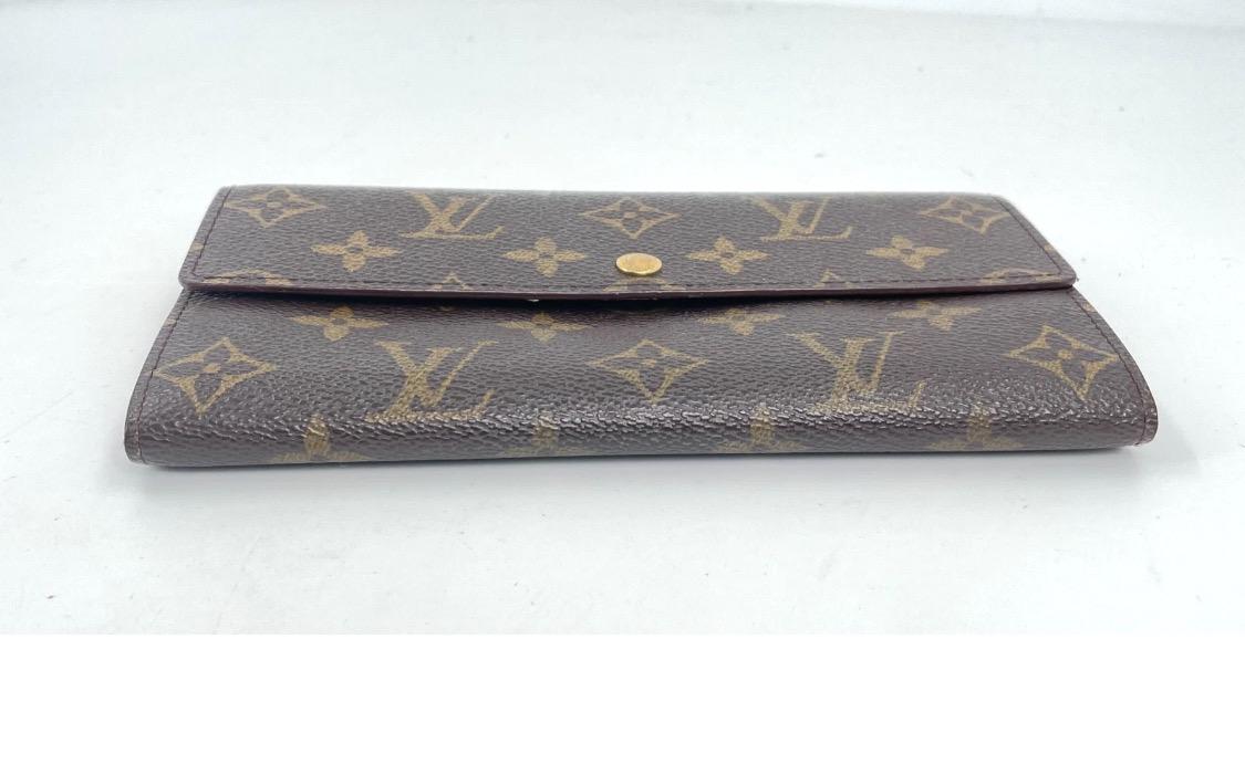 Authentic LOUIS VUITTON Monogram Portefeuille Sarah Long Wallet Vintage ...