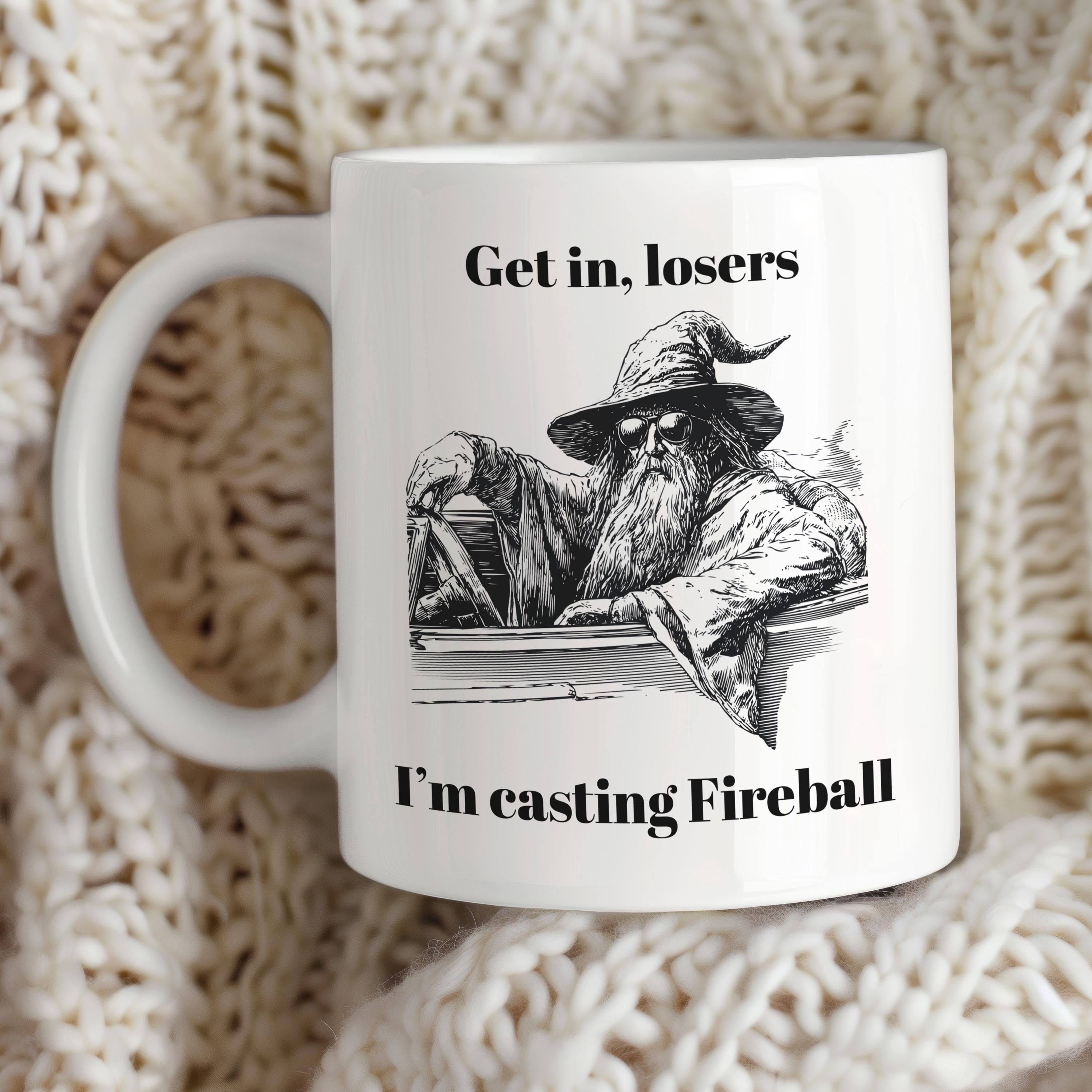 Fireball Wizard Mug: Dungeons and Dragons Coffee Cup, Critical Role ...