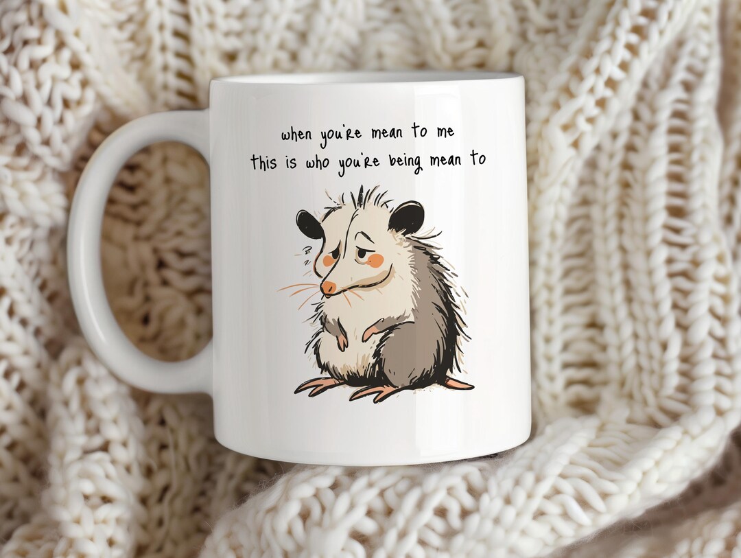 Funny Opossum Coffee Mug: Quirky Animal Lover Gift - Etsy