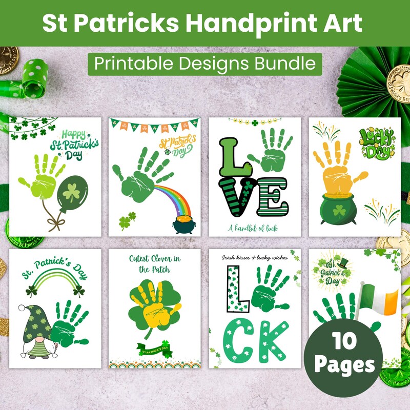 Shamrock Handprint - Etsy