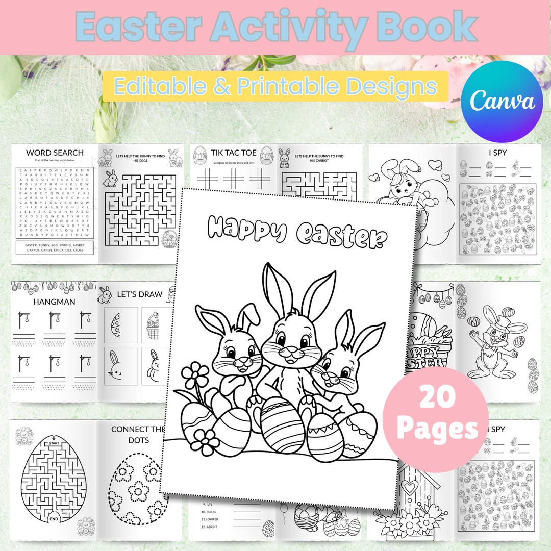 Easter Activity Bundle With Coloring Pages, Kids Classroom Party Fun ...