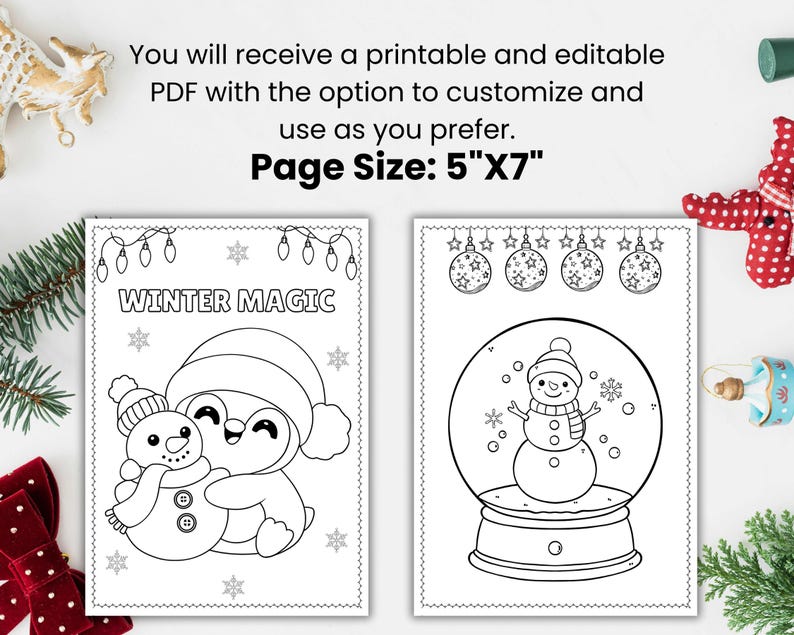 50 Winter Activity Pages, Printable Winter Activity Bundle, Bundle ...